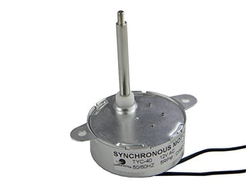 CHANCS Synchronous Motor TYC-40 AC 12V 5RPM Shaft Length 4.6cm for ...