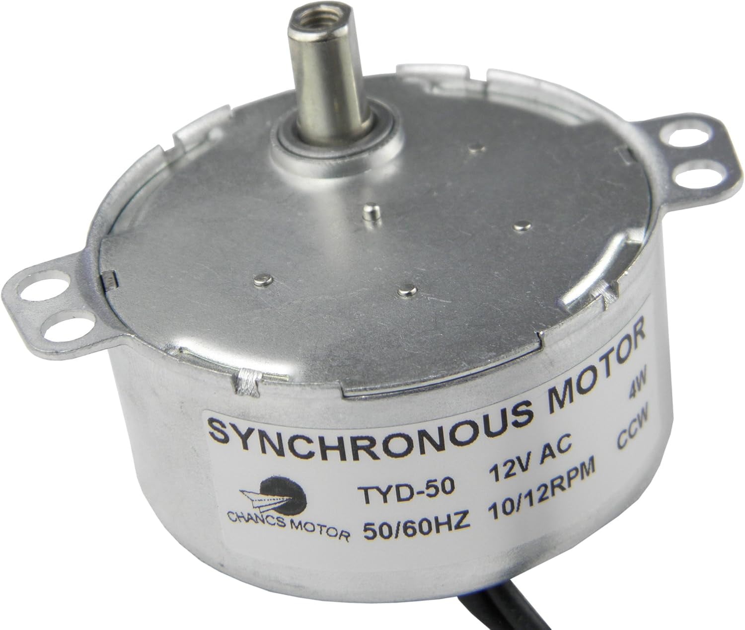 CHANCS Synchronous Synchron Motor TYD-50 12V AC 10-12RPM Flush Shaft ...