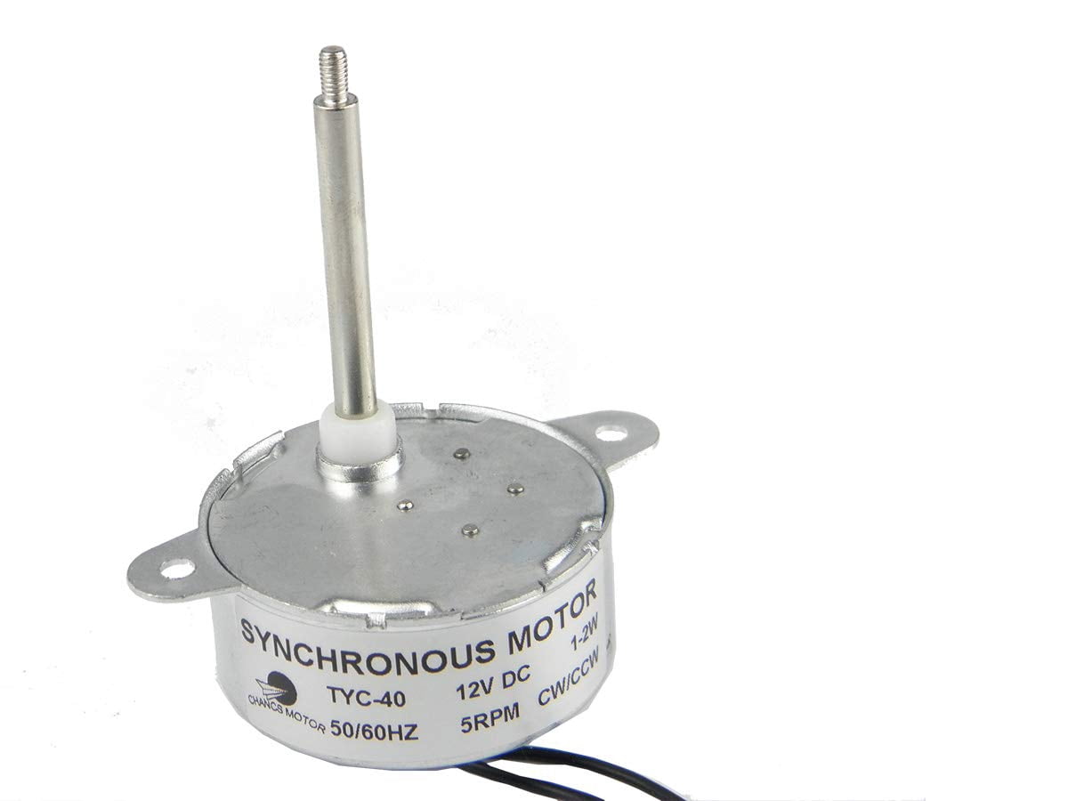 CHANCS TYC-40 DC Synchronous Electric Motor 12V 5RPM CW/CCW Small Gear ...