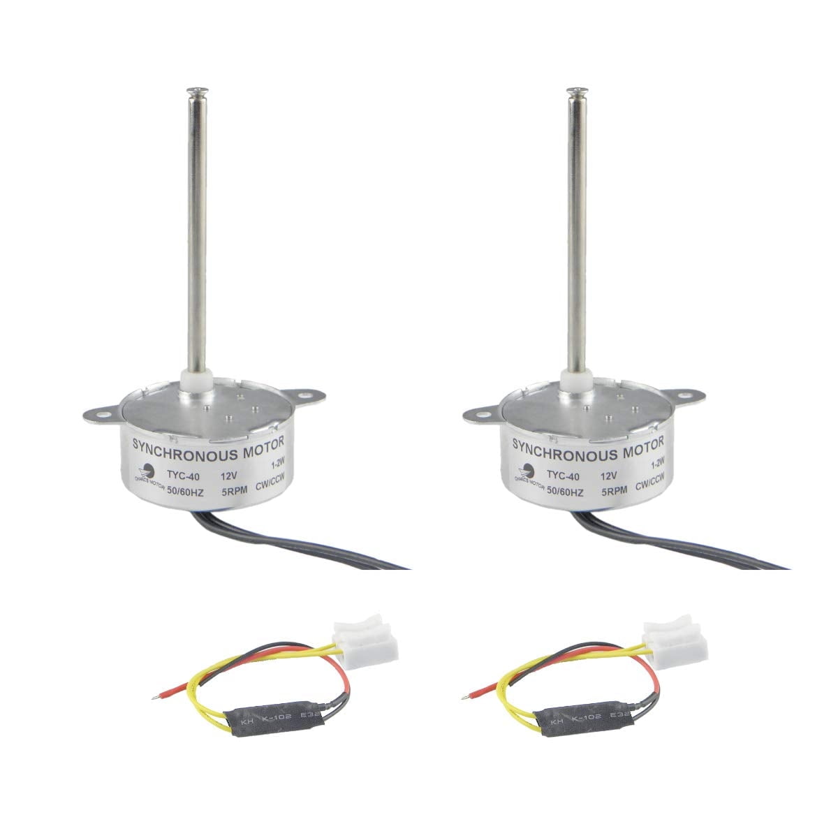 CHANCS TYC-40 Small Synchronous Motor DC 12V 5RPM Inner-Shaft Length ...