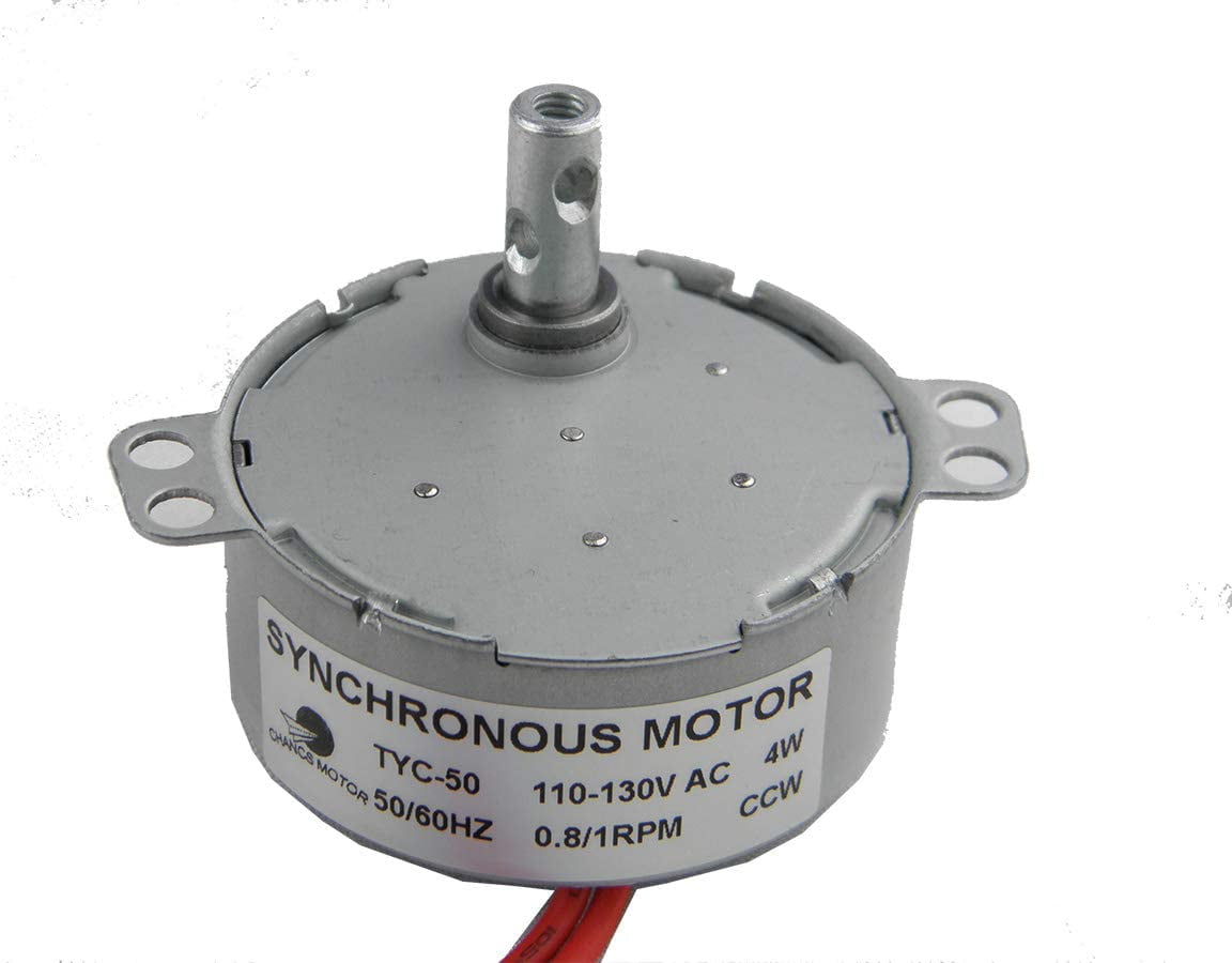 CHANCS TYC-50 110V AC Small Low Speed Synchronous Motor 0.8/1 RPM CCW ...