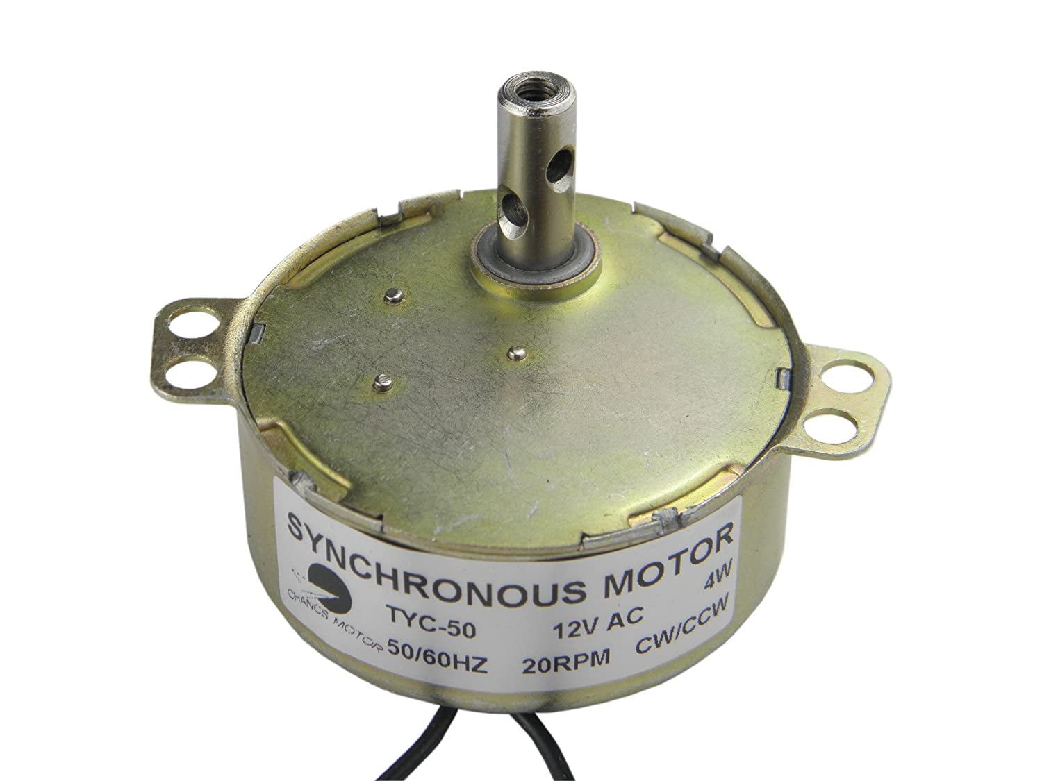 CHANCS TYC-50 12V AC 20-24RPM CW/CCW 4W Small Synchronous Motor Geared ...