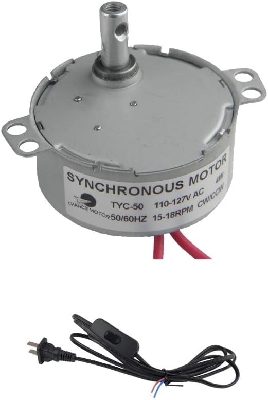 CHANCS TYC-50 Electric Synchron Motor 110V 15-18RPM with 1.8m Length ...