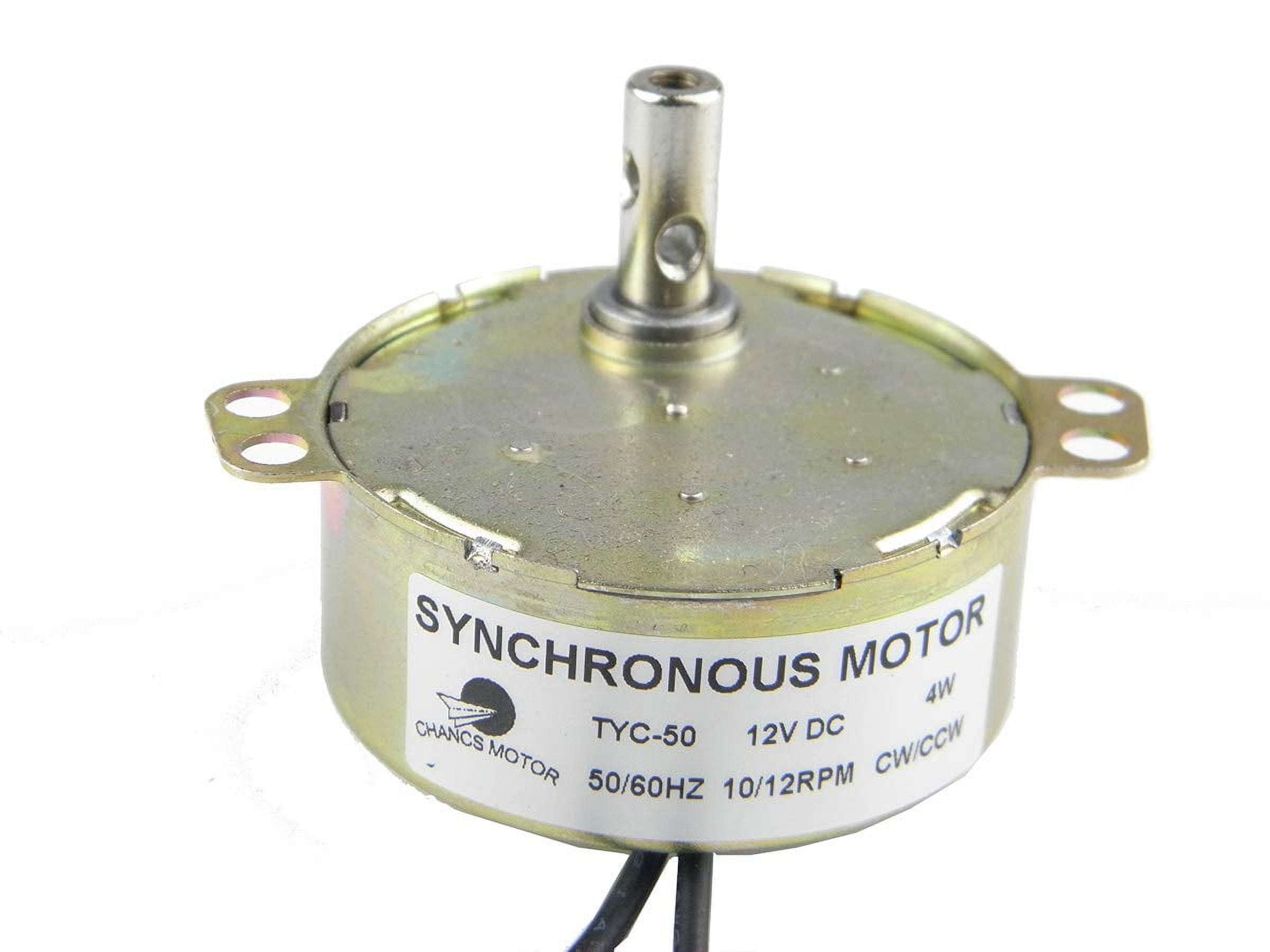 CHANCS TYC-50 Small Gear Motor 12V DC 10-12RPM CW/CCW 4W Turntable ...