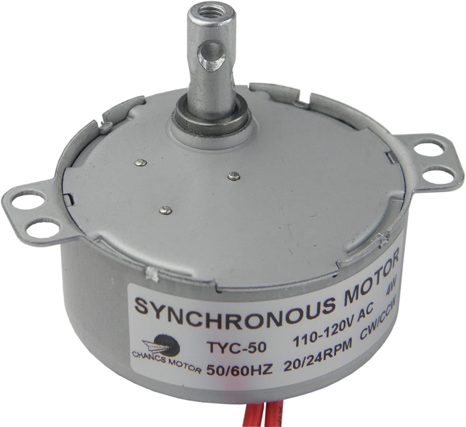 CHANCS TYC-50 Small Synchronous Gear Motor 110V AC 20-24RPM CW/CCW 4W ...
