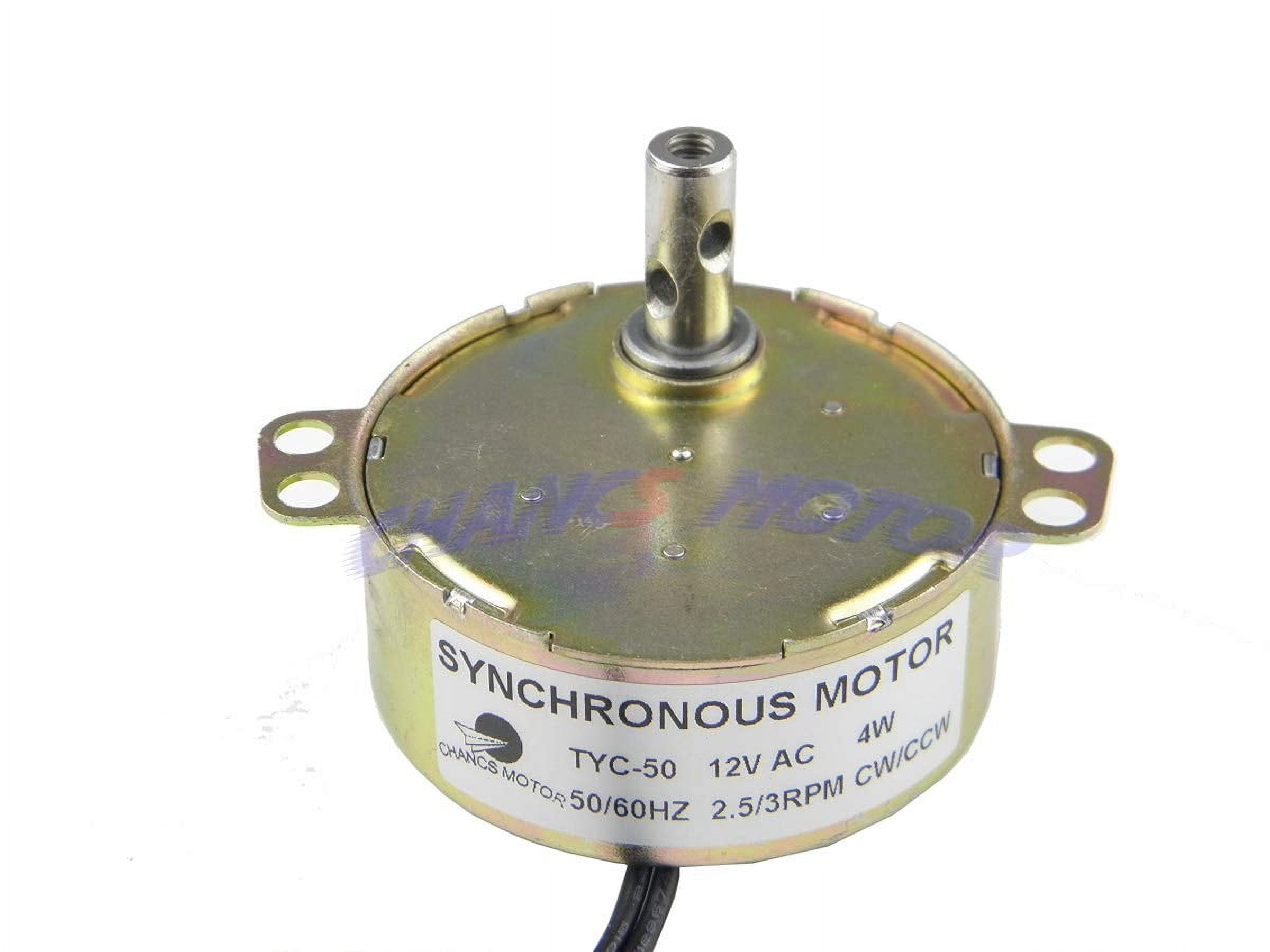 CHANCS TYC-50 Synchronous Electric Motor 12V AC 2.5-3RPM 4W CW/CCW ...
