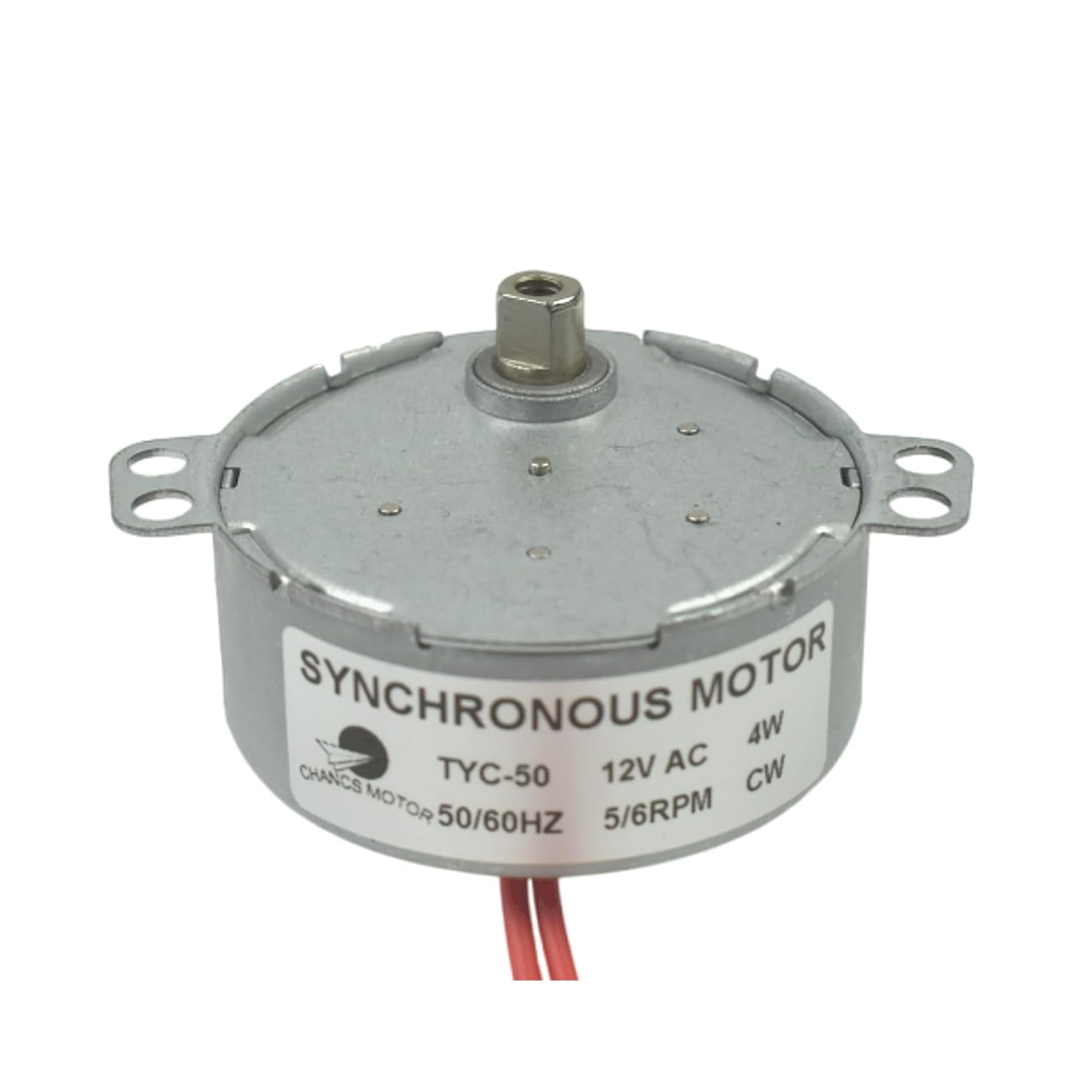 CHANCS TYC-50 Synchronous Motor 12V AC 5-6RPM Flush Shaft 5.5mm CW/CCW ...