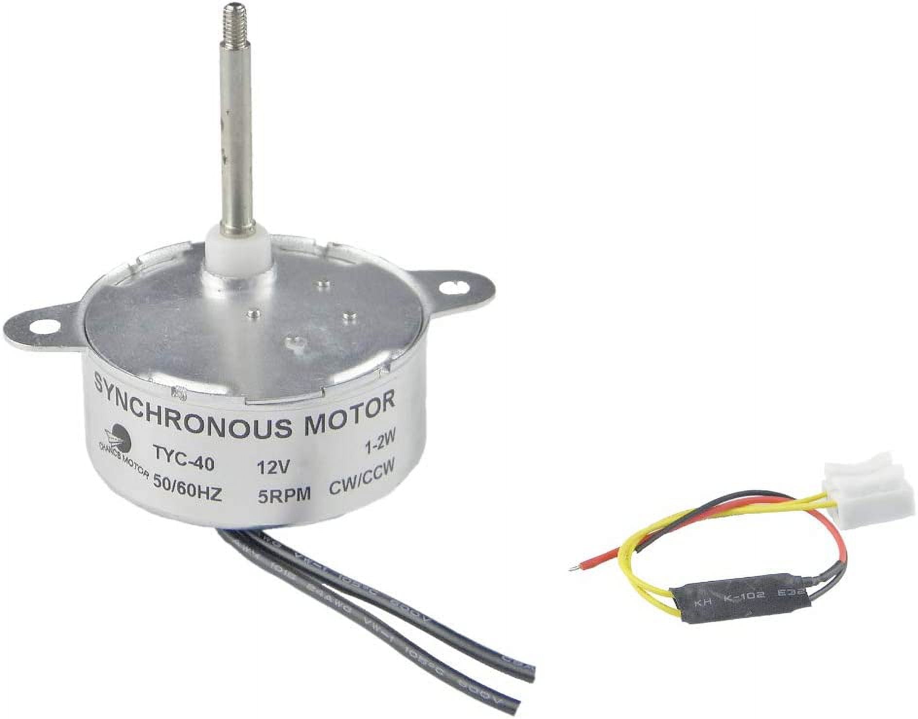 CHANCS TYC40 Small Synchronous Motor DC 12V 5RPM Shaft 35mm CW/CCW ...
