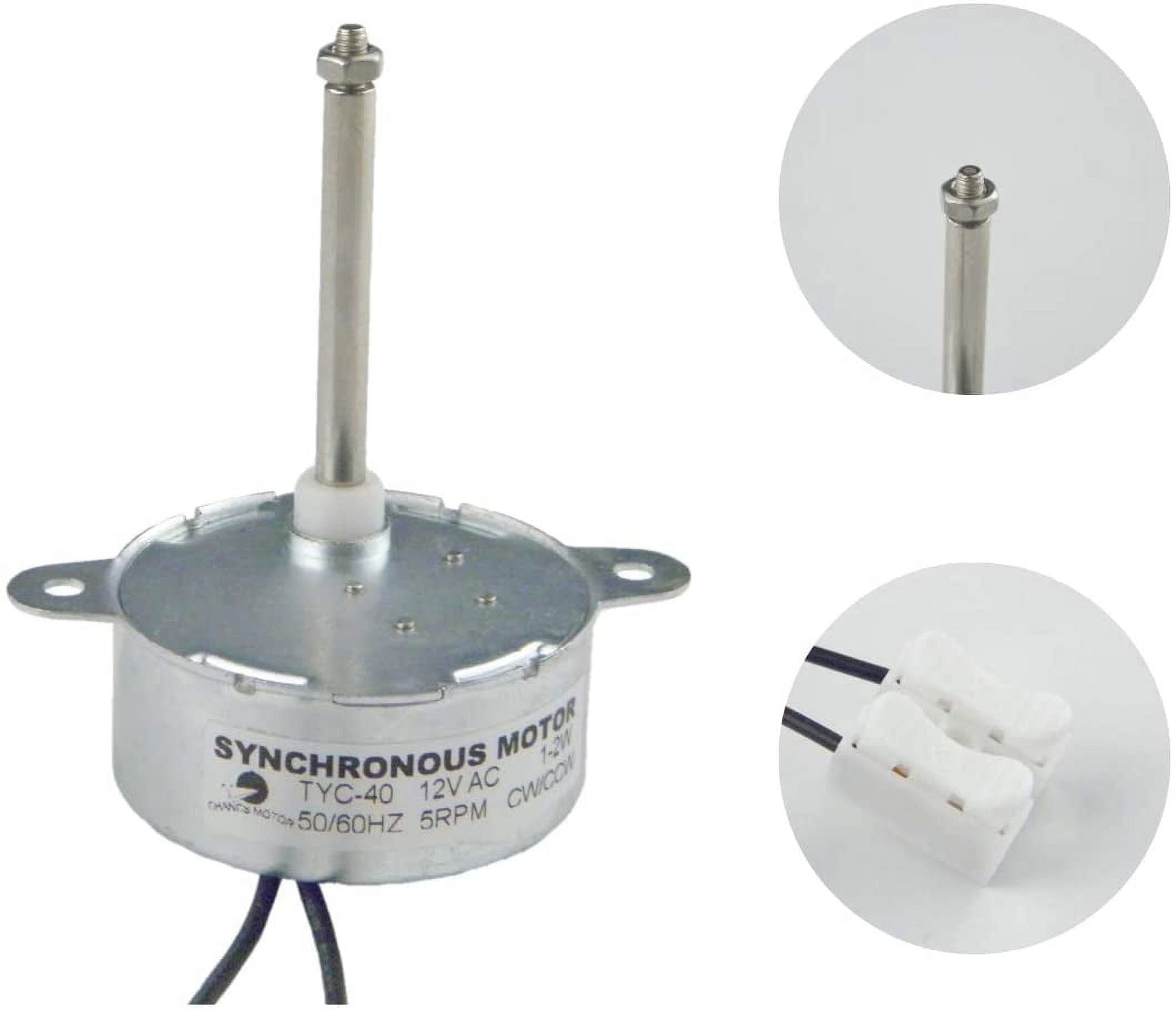 CHANCS TYZ-42 Synchronous Motor TYC40 AC 12V 5r/min CW/CCW Shaft 35mm ...
