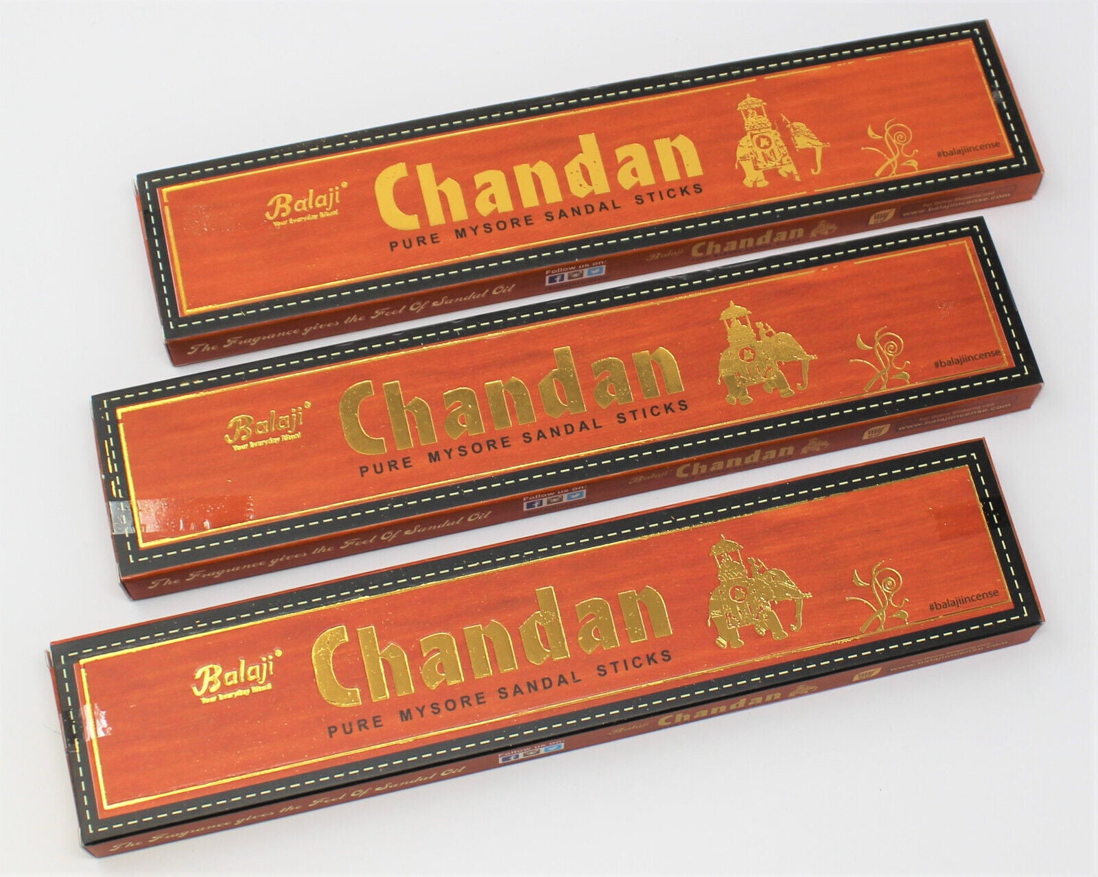CHANDAN Incense Sticks: 15 Gram Box Sandalwood for Purification ...