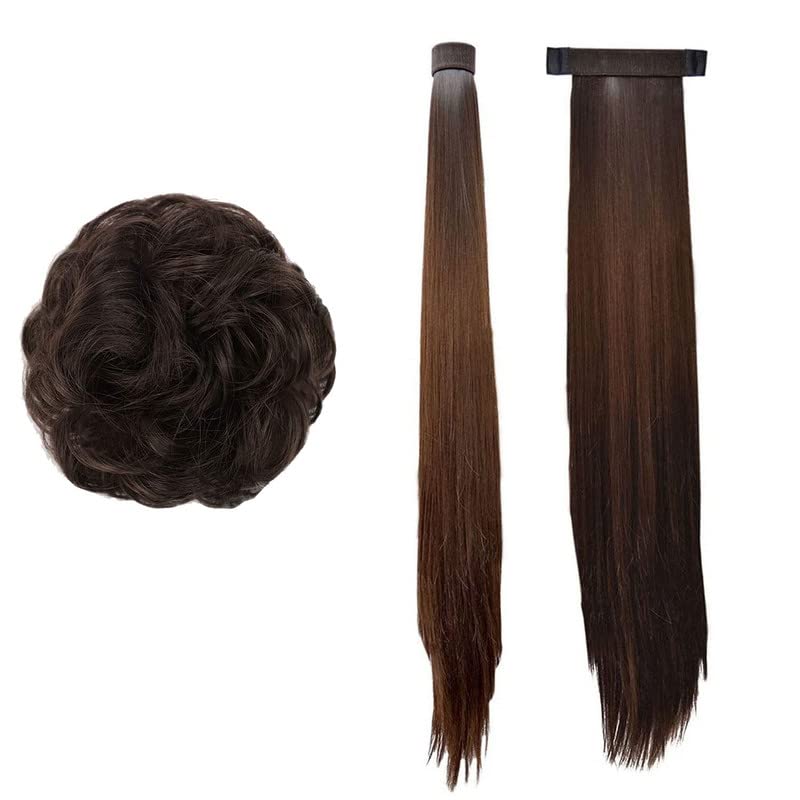 CHANDERKASH 24Inchs Ponytail Synthetic Hair Extension with Claw Juda ...