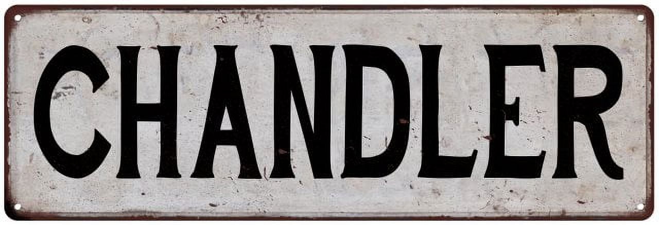 CHANDLER Vintage Look Rustic Metal City State Sign 6 x 18 Matte Finish ...