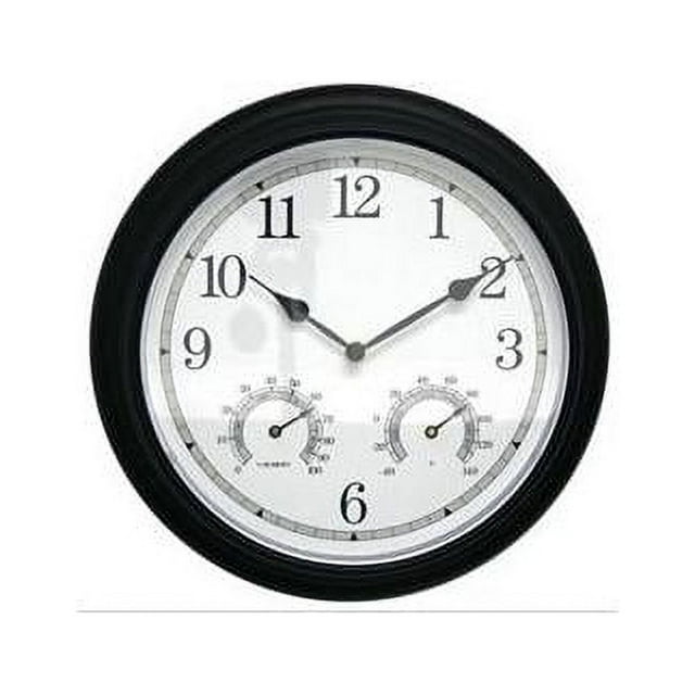 CHANEY INSTRUMENT CO 13.5" BLK Ind/Out Clock 01028A1 - Walmart.com