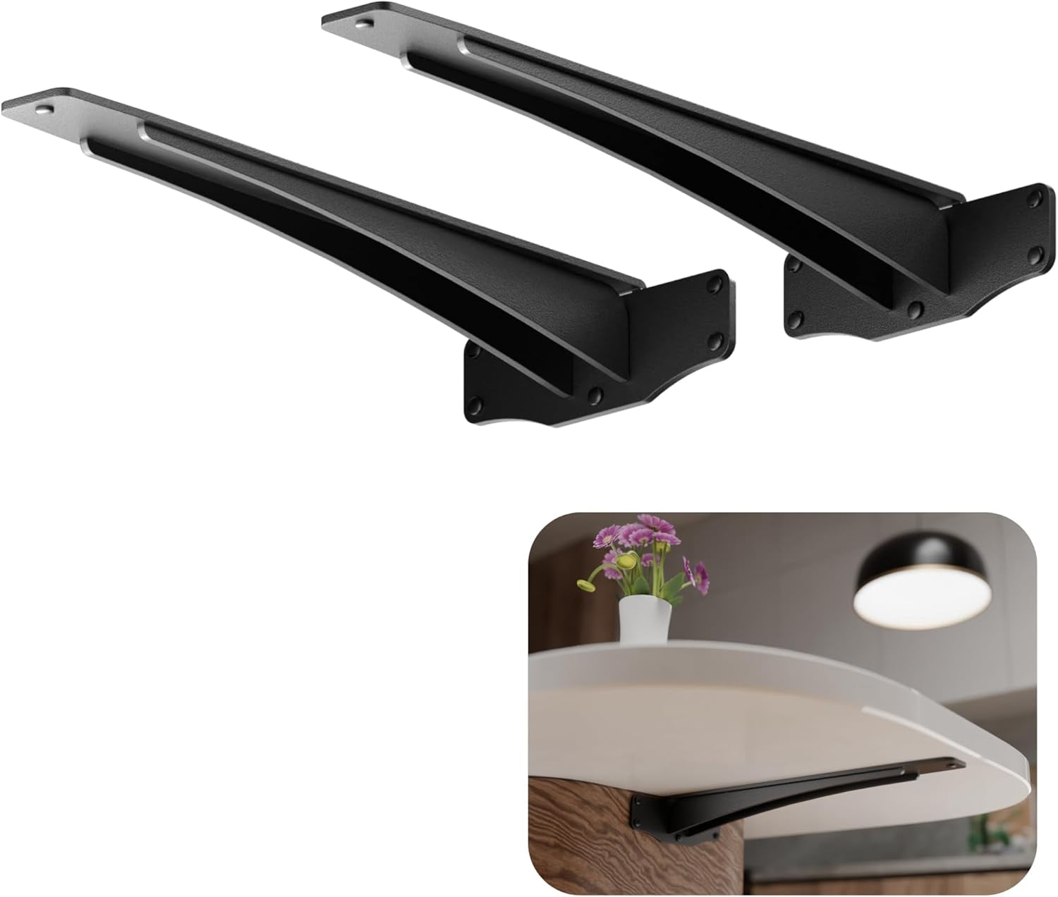 CHANGBO Titan Heavy-Duty Support Brackets for Granite Countertops ...