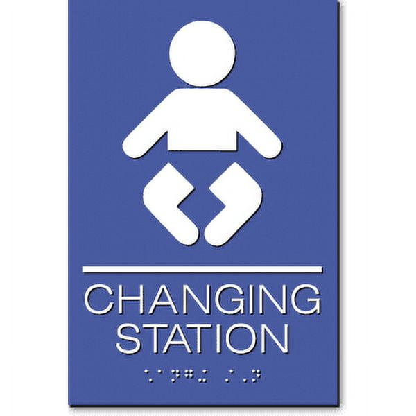 CHANGING STATION Sign-Blue / White (3 Units) - Walmart.com
