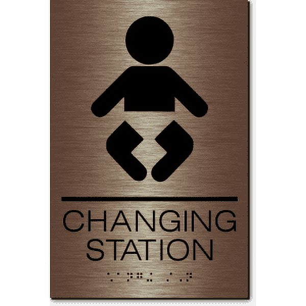 CHANGING STATION Sign-Copper / Black (4 Units) - Walmart.com