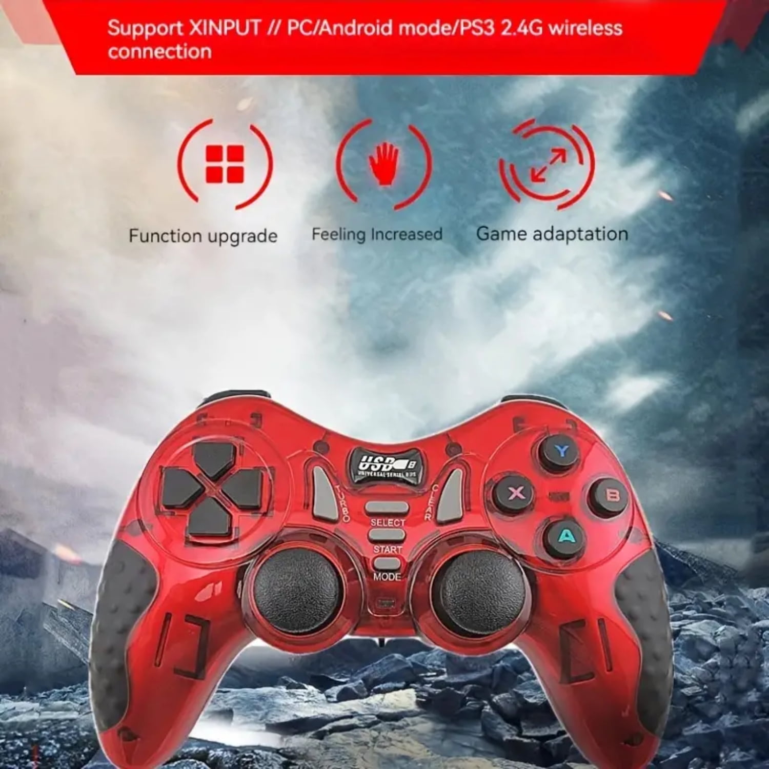 CHANGSAHBR Wireless Ergonomic Game Controller for PC PS3 Laptop Android ...