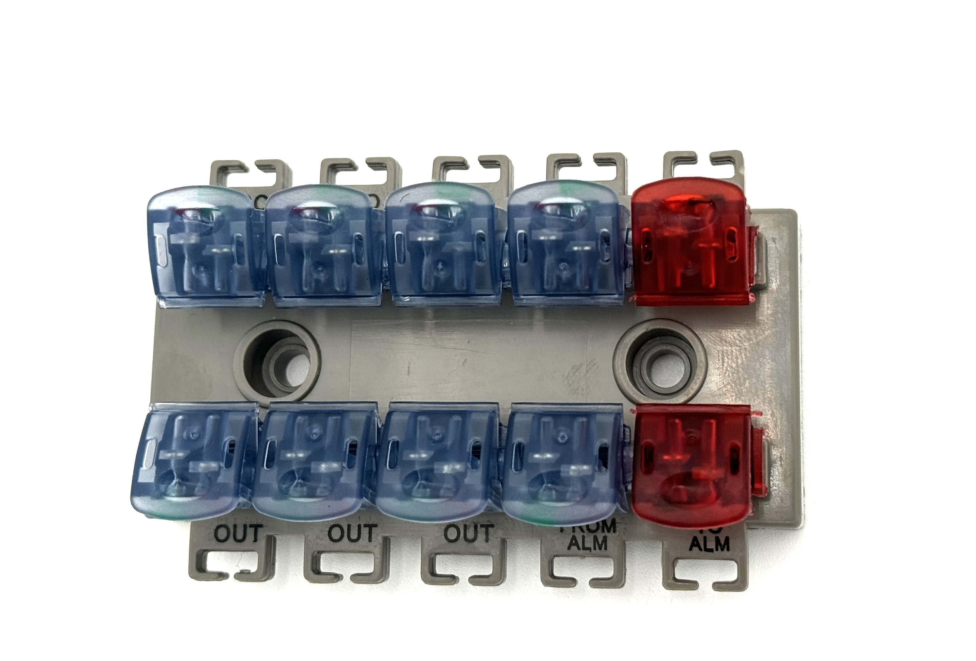 CHANNELL 10 PAIR GANG MINI ROCKER BRIDGING MODULE PHONE COMMONING BLOCK ...
