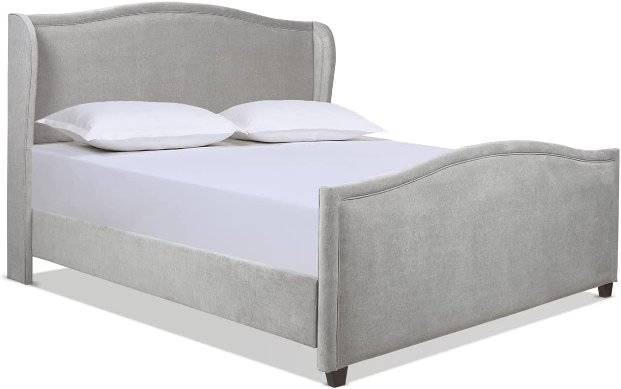 CHAOKANG Carmen King Upholstered Wingback Panel Bed Frame - Walmart.com