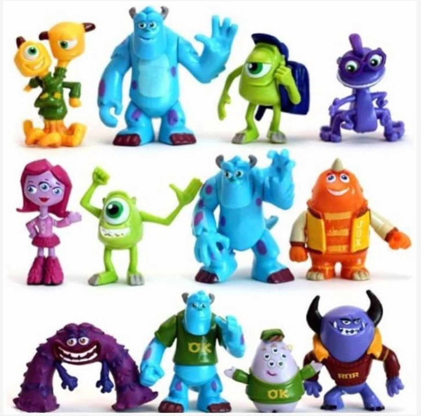 CHAORAN 12 Pcs Monsters Inc Posable Movie Characters Assorted Styles 4-Inch Tall Collectible ...