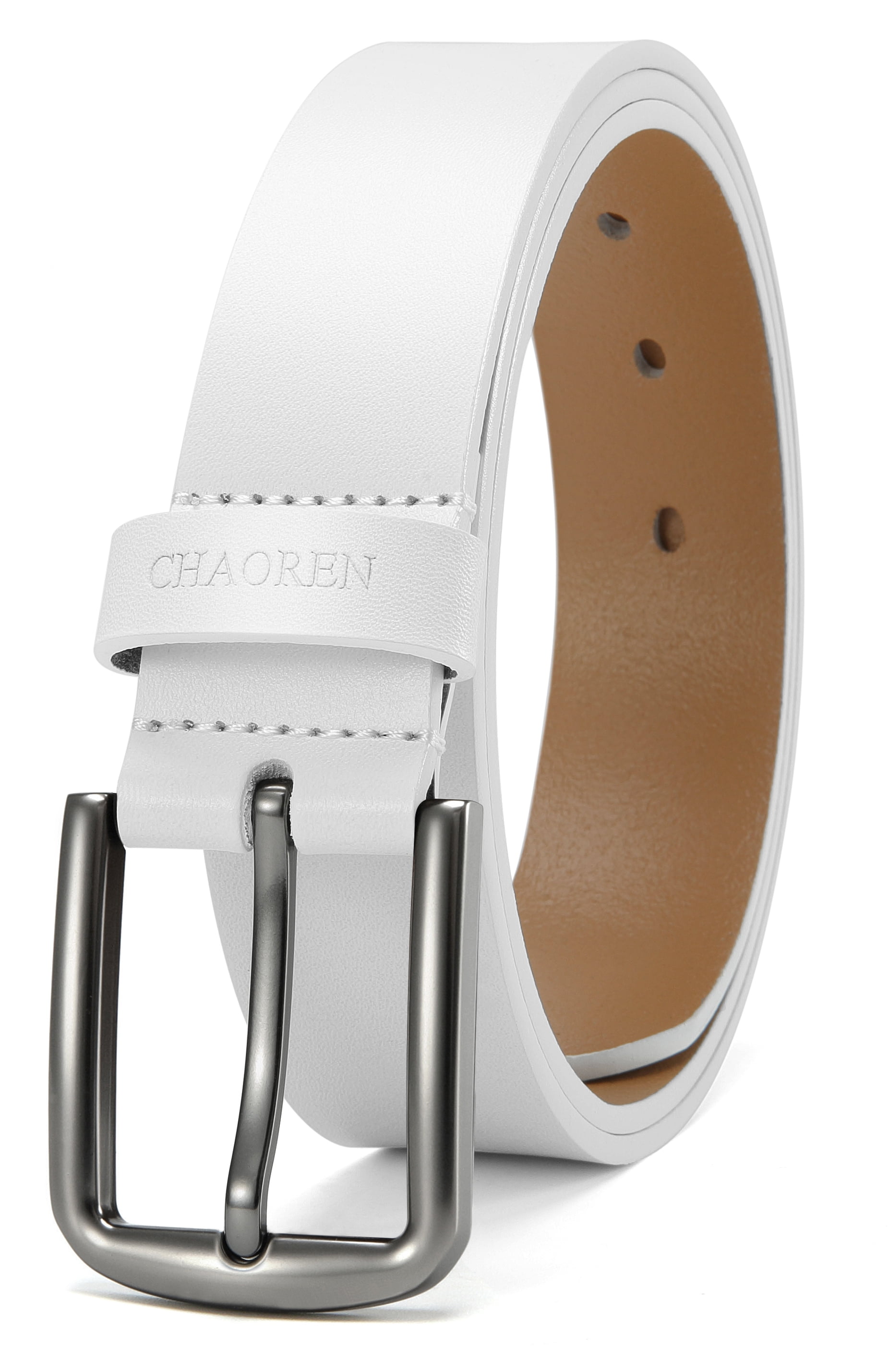 CHAOREN Mens Leather Belt for Jeans, Mens Belts Casual and Dress ...