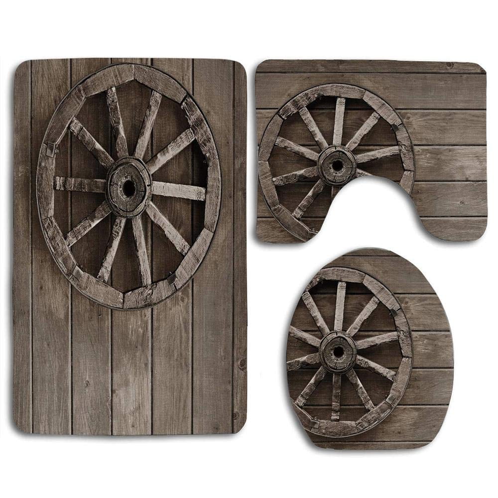 CHAPLLE Barn Wood Wagon Wheel Antique Aged Carriage Vehicle Wheel on ...