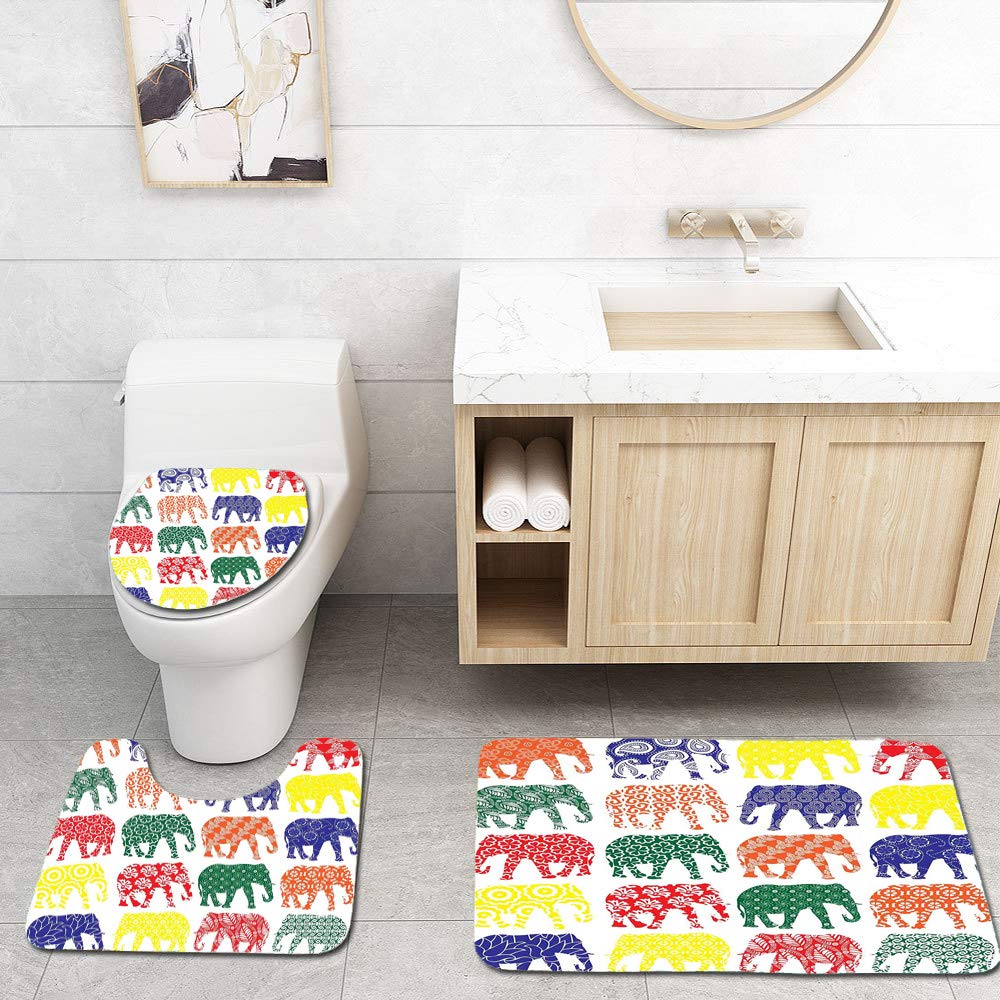 CHAPLLE Elephants Colorful Elephants in Patterns in a Row National ...