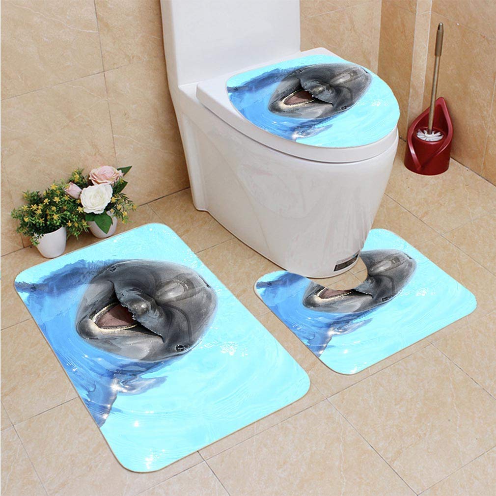 CHAPLLE Glad Beautiful Dolphin Smiling in a Swimming Pool Water 3 Piece ...