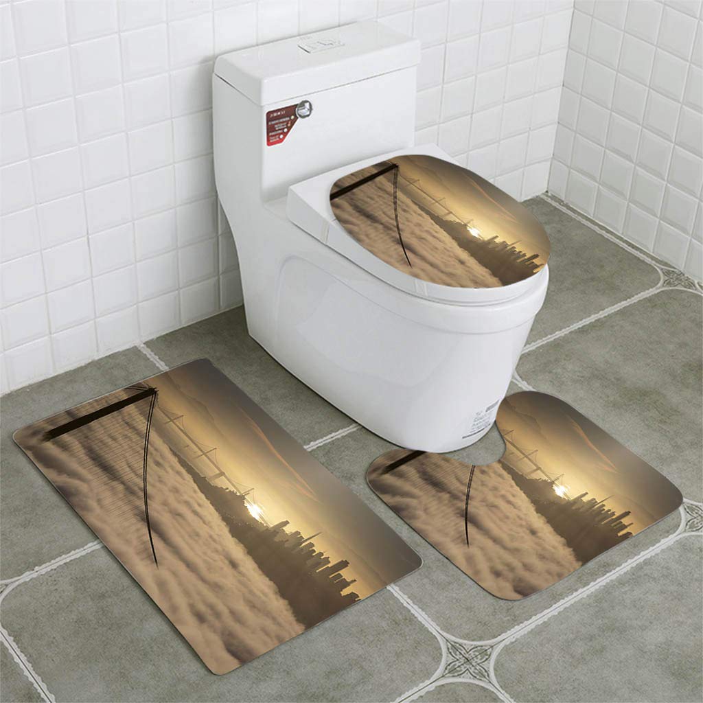 CHAPLLE Golden Gate Bridge and San Francisco Skyline at Sunrise 3 Piece ...