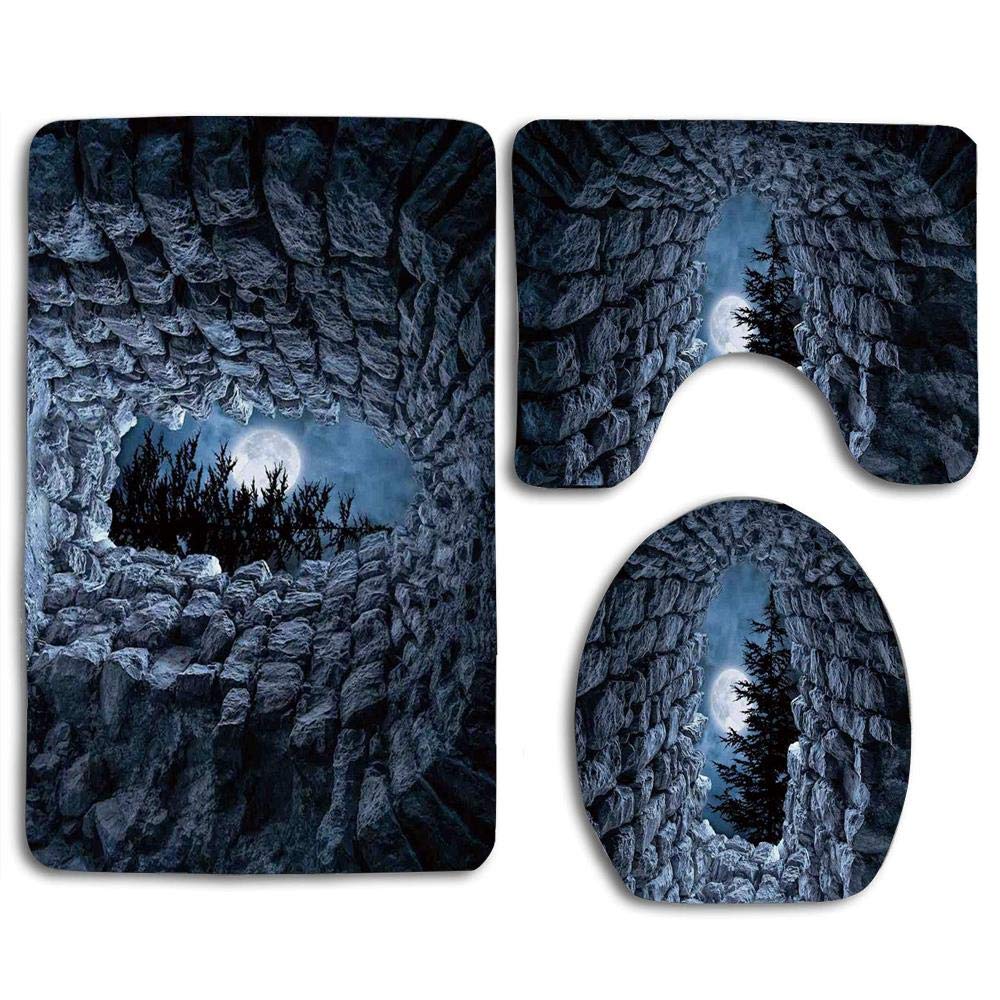 CHAPLLE Gothic Dark Cave Light Full Moon at Night Scary Horror Medieval ...