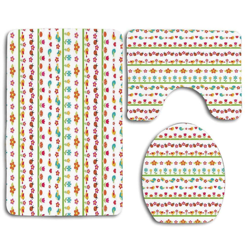 CHAPLLE Kids Lovely Border s Birds Ladybugs and Summer Flowers Cheering ...