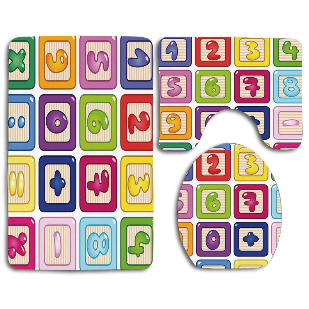 CHAPLLE Mathematics Classroom Vibrant Colorful Kids Number Blocks Icons ...