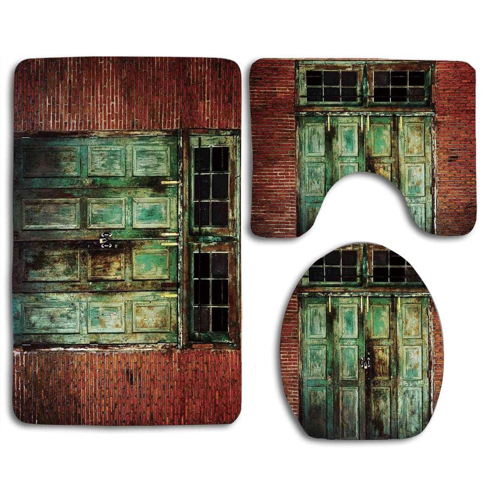 CHAPLLE Rustic Rusty Old Door Red Brick Wall House Dirty Doorway Front ...