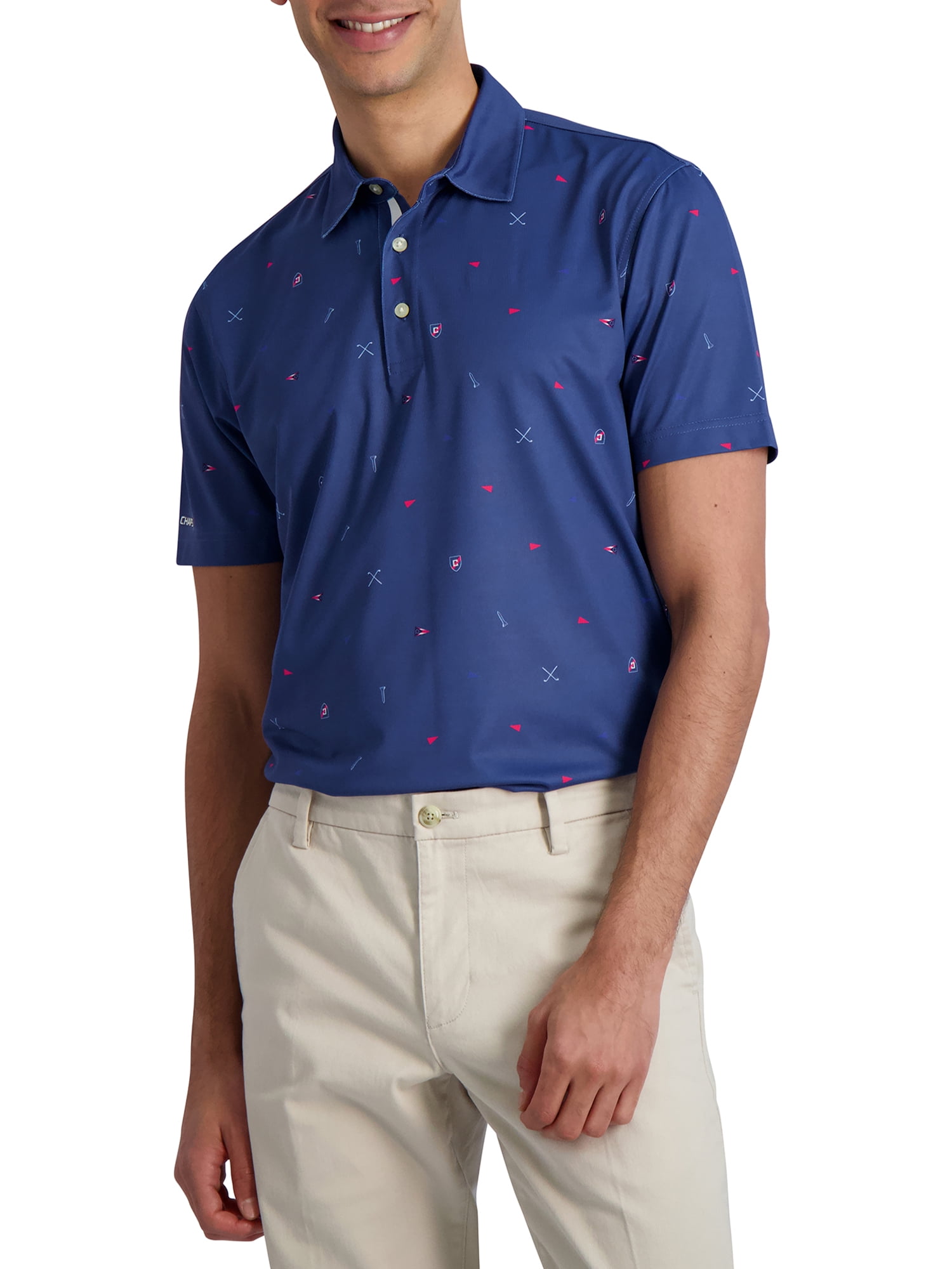 CHAPS MENS & BIG MENS PERFORMANCE GOLF PRINTED POLO , Up to 3XL ...