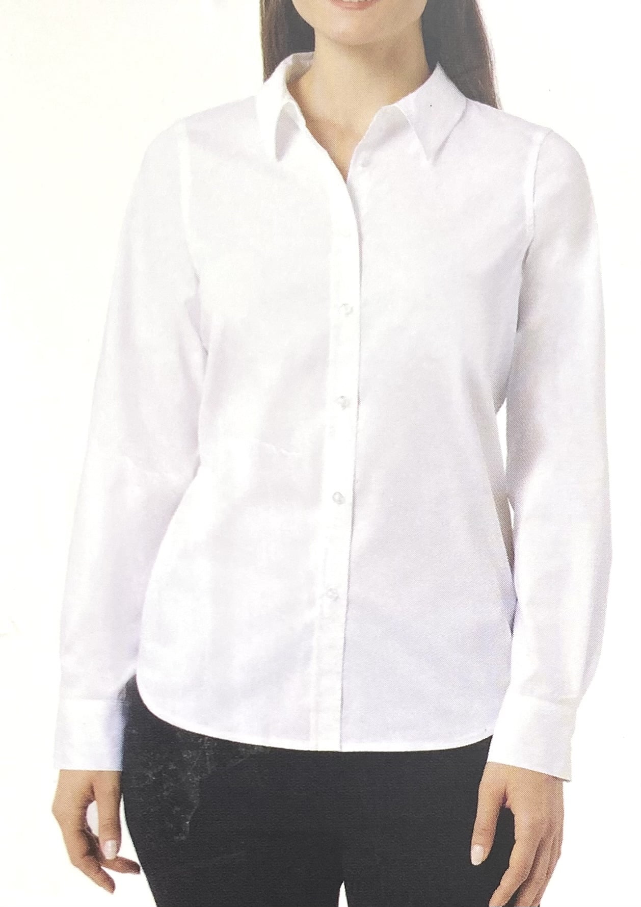 CHAPS Women's Easy Care Button Up No Iron Stretch Modal Blouse ...