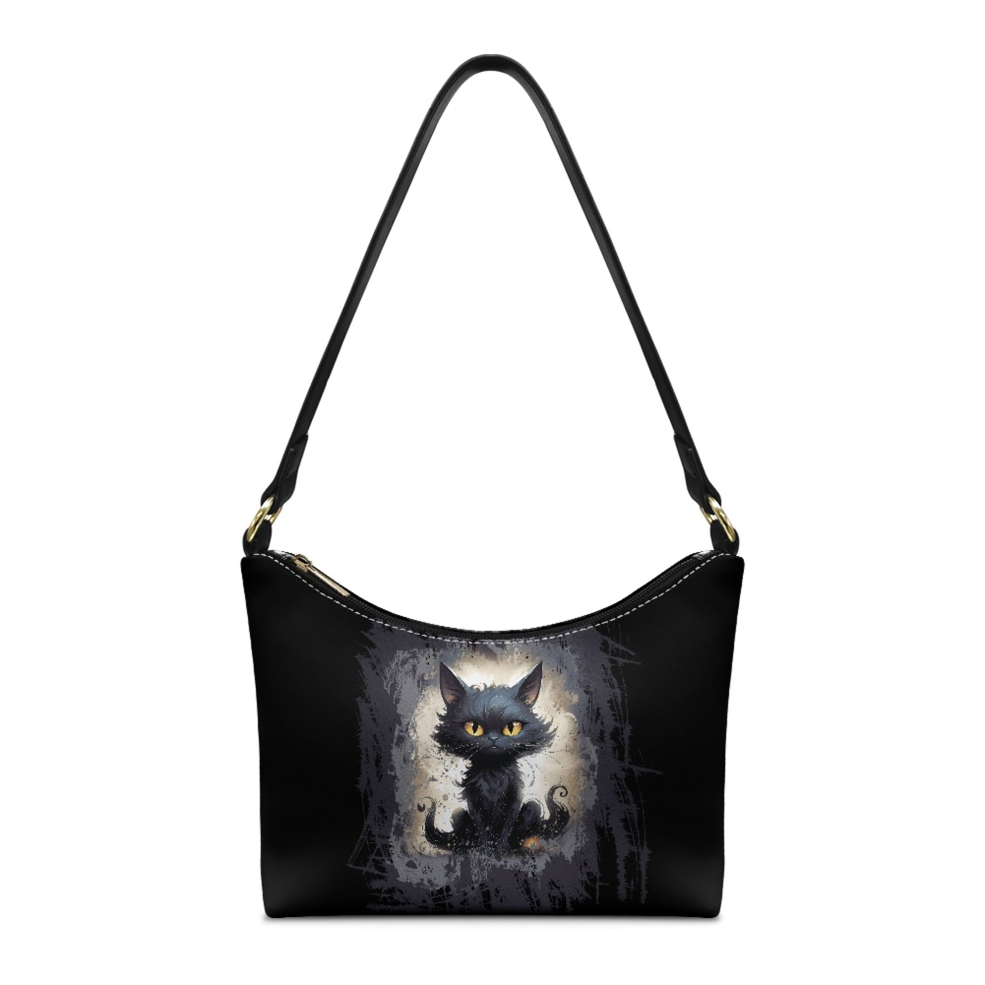 CHAQLIN Cat Pattern Crescent Hobo Purse Tote, Zipper Closure Hobo Bag ...