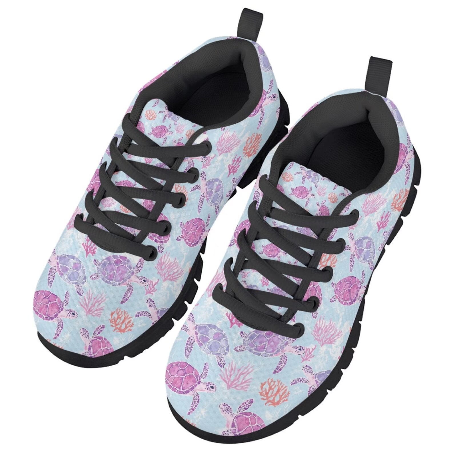 CHAQLIN Girls Party Shoes Kids Sneakers Tennis Running Shoes Lace-up ...