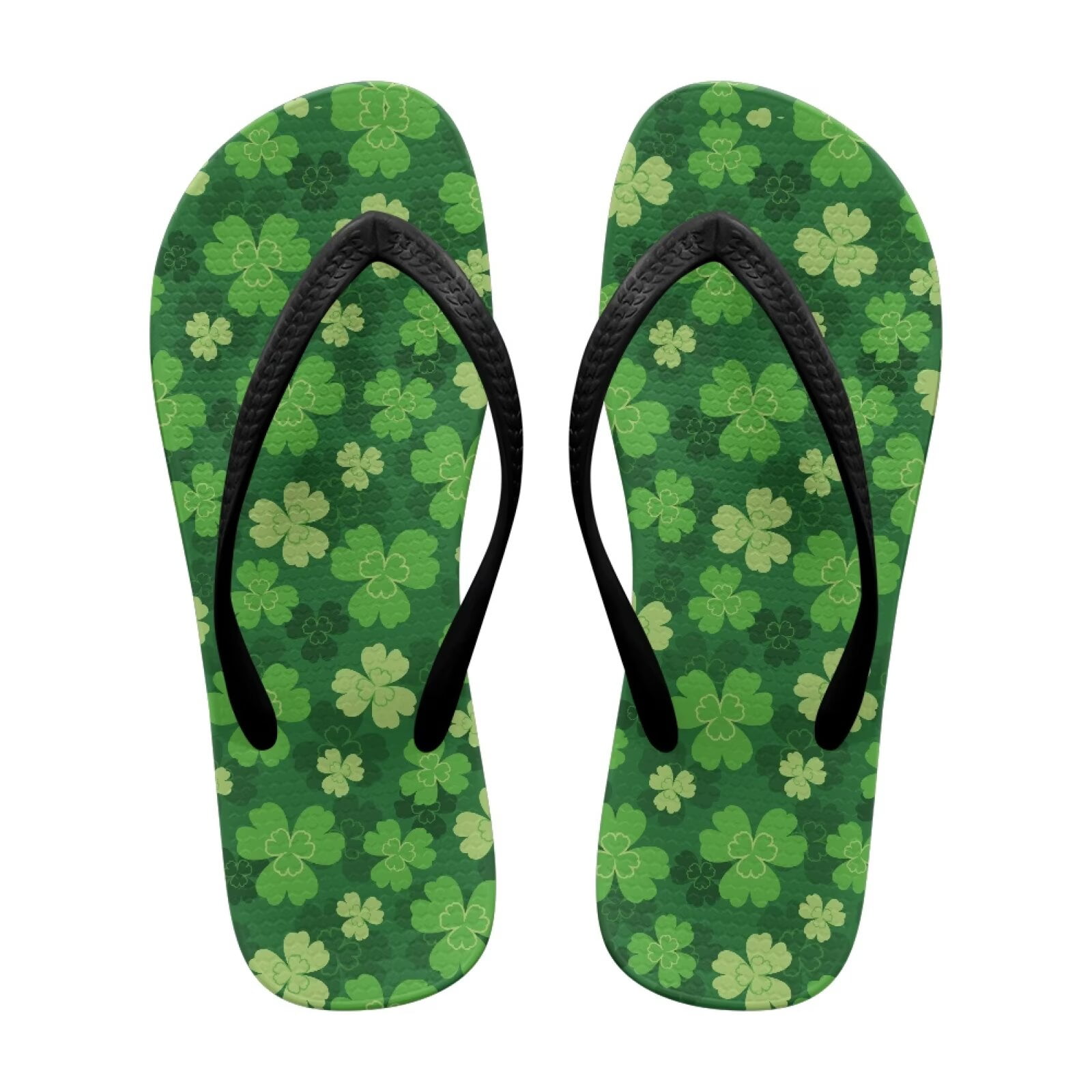 CHAQLIN St. Patrick's Day Slim Flip Flops for Women Beach Rubber Shower ...