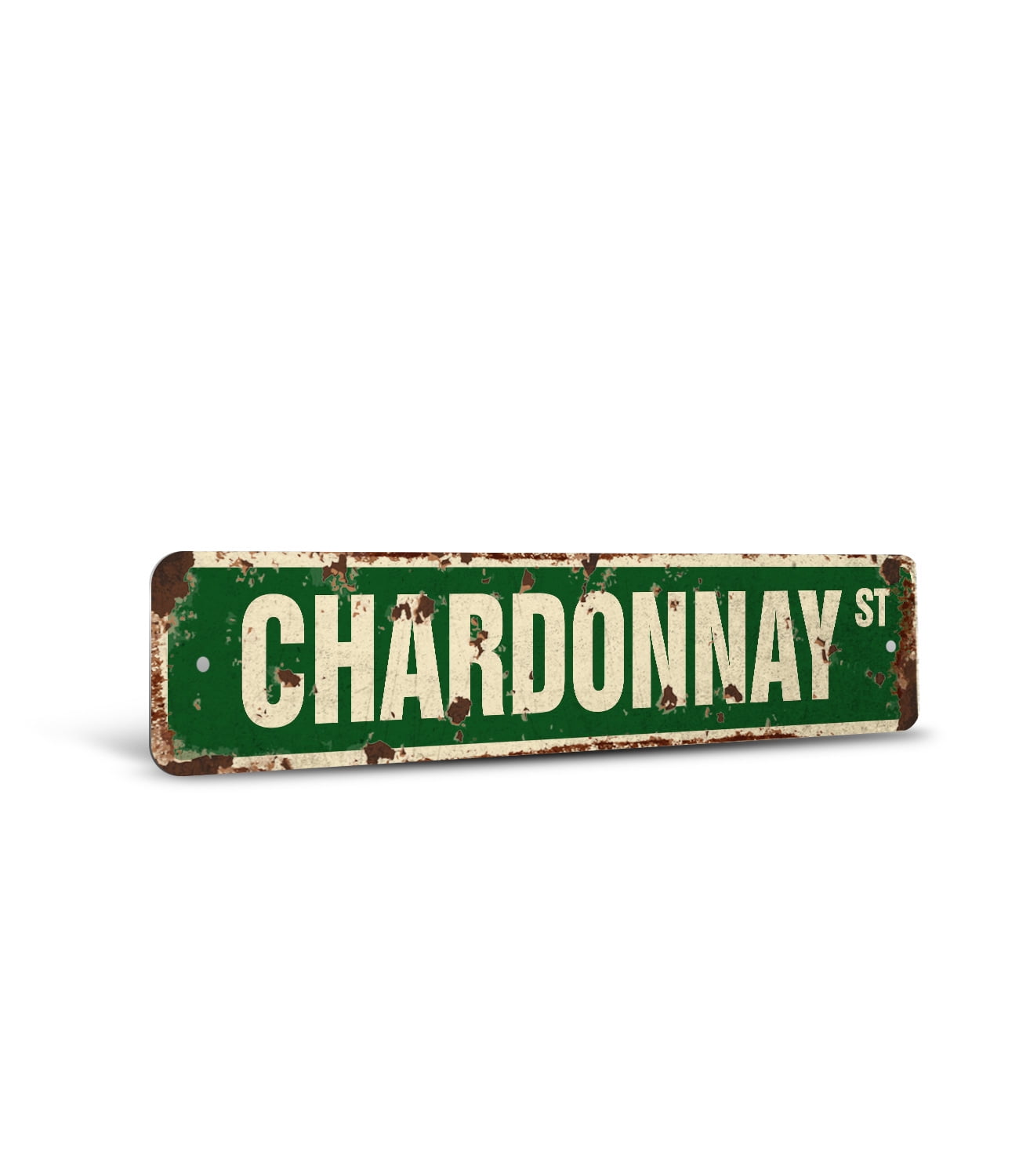 CHARDONNAY Vintage Style Rustic Street Sign – Wine Drinker Glass Bar ...