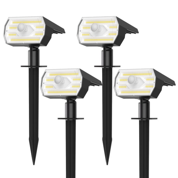 CHARKEE Solar Spotlights Outdoor, 60 LED Motion Sensor Lights ...