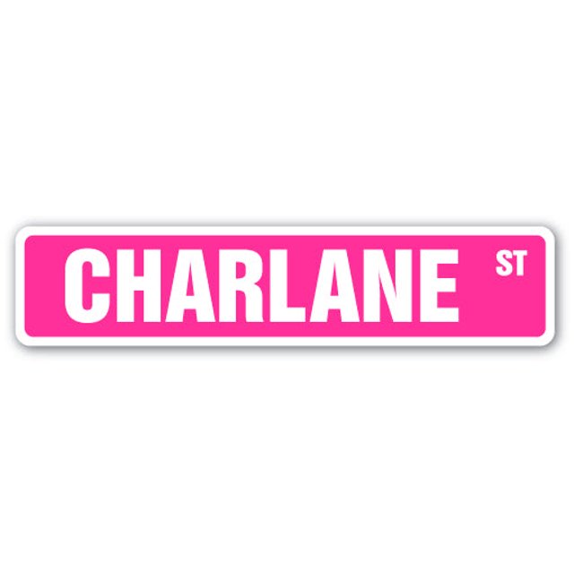 CHARLANE Street Sign Childrens Name Room Sign | Indoor/Outdoor | 18 ...
