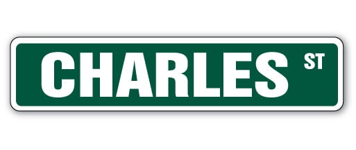 CHARLES Street Sign Childrens Name Room Sign | Indoor/Outdoor | 18 ...
