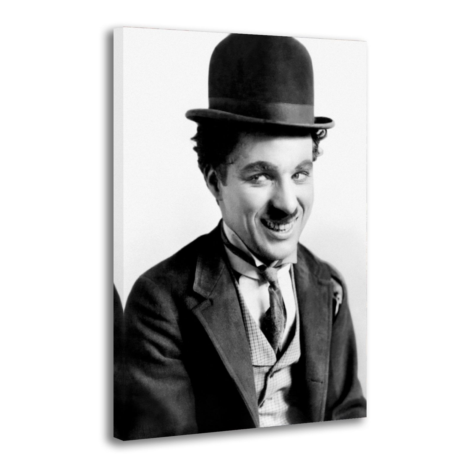 CHARLIE CHAPLIN GRINNING HEAD SHOT Canvas Wall Art Poster Decorative ...