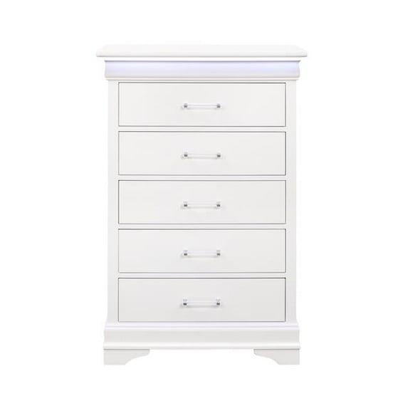 CHARLIE-WHITE-CH W-LED Charlie Traditional Chest, White - Walmart.com