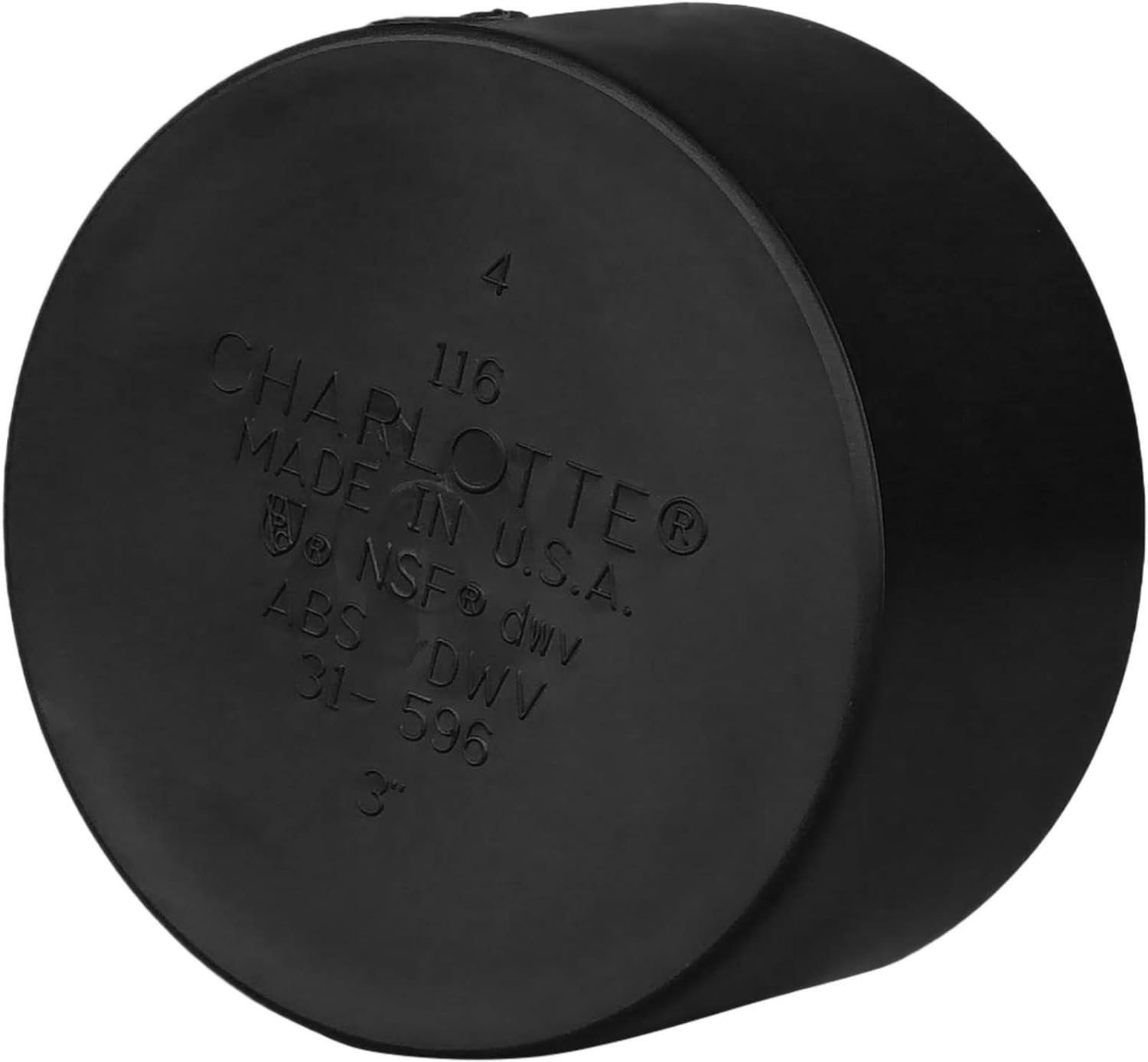 CHARLOTTE PIPE 3 DWV Cap DWV Drain, Waste and Vent 1 Unit Piece ...