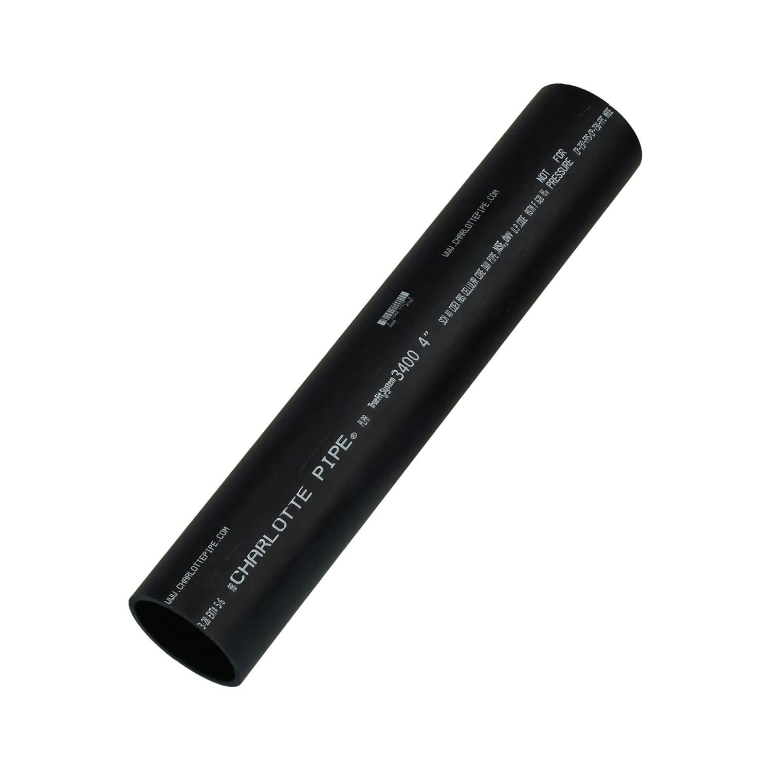 CHARLOTTE PIPE 4 in x 2 FT DWV Foam CORE SCH 40 Pipe DWV Drain, Waste ...