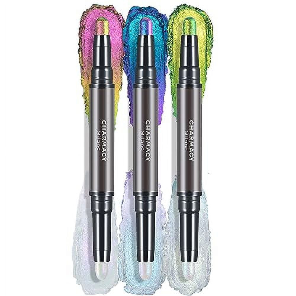 CHARMACY 3 Pcs Multichrome 2 in 1 Eyeshadow and Highlighter Stick ...