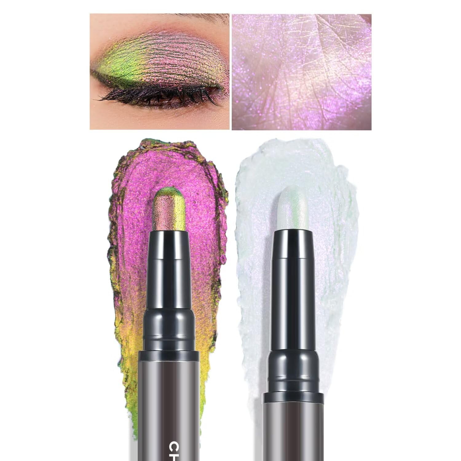CHARMACY Multichrome 2 in TSF6 1 Cream Eyeshadow Stick, Waterproof Eye ...