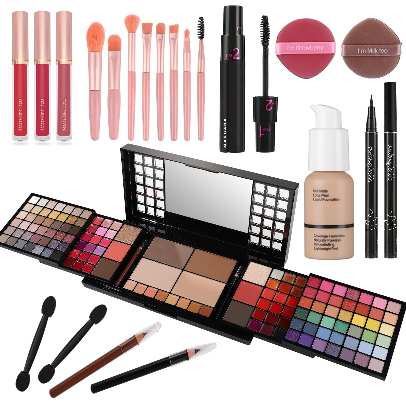 CHARMCODE Full Makeup Kit, Makeup Sets for Women Full Kit, All in One ...