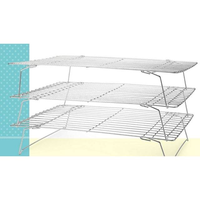 CHARMED 3 Tier Stackable Kitchen Storage Cooling Rack, Nonstick Coating ...